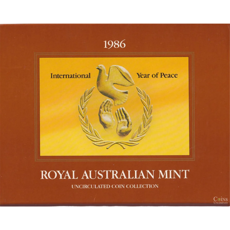 1986 Australia Uncirculated - International Year of Peace Coin Set
