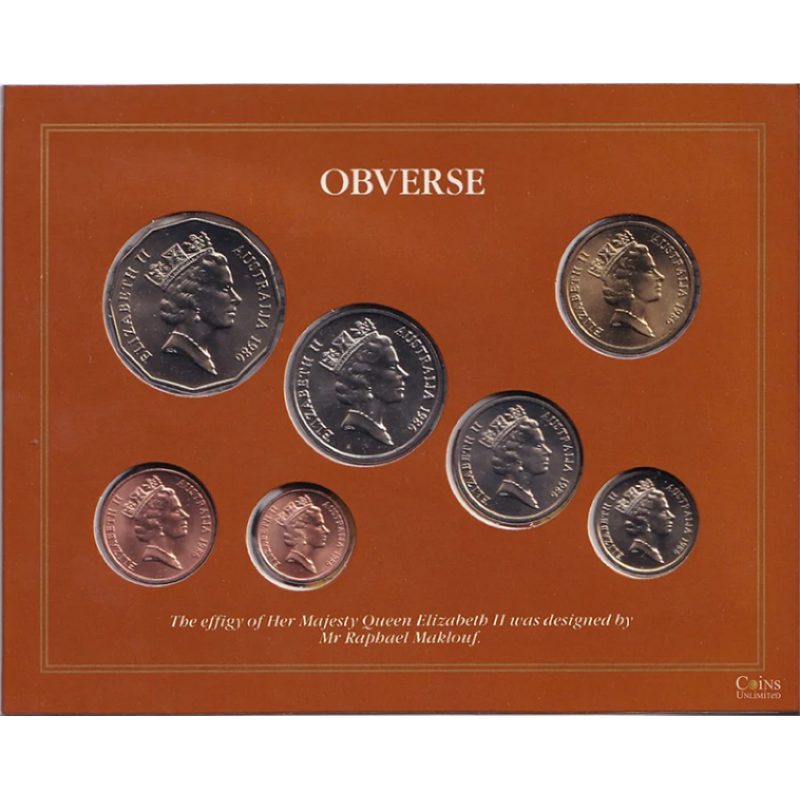 1986 Australia Uncirculated - International Year of Peace Coin Set