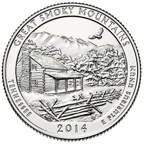 2014-D United States 25-Cent Great Smoky Mountains/Tennessee National ...